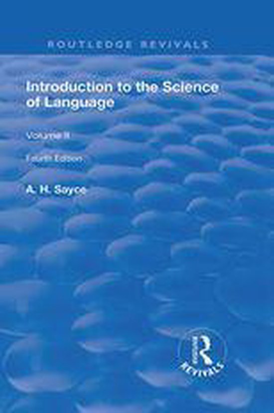 Routledge Revivals - Introduction to the Science of Language (ebook), A.H. Sayce |... | bol