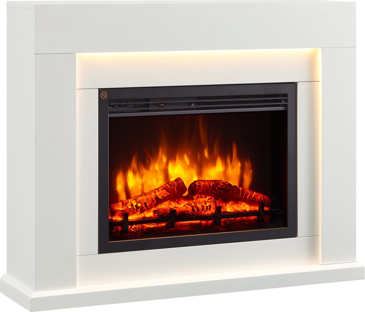 Elektrische Haard Elektra Wit - Verwarming (0W, 1000W of 2000W ...