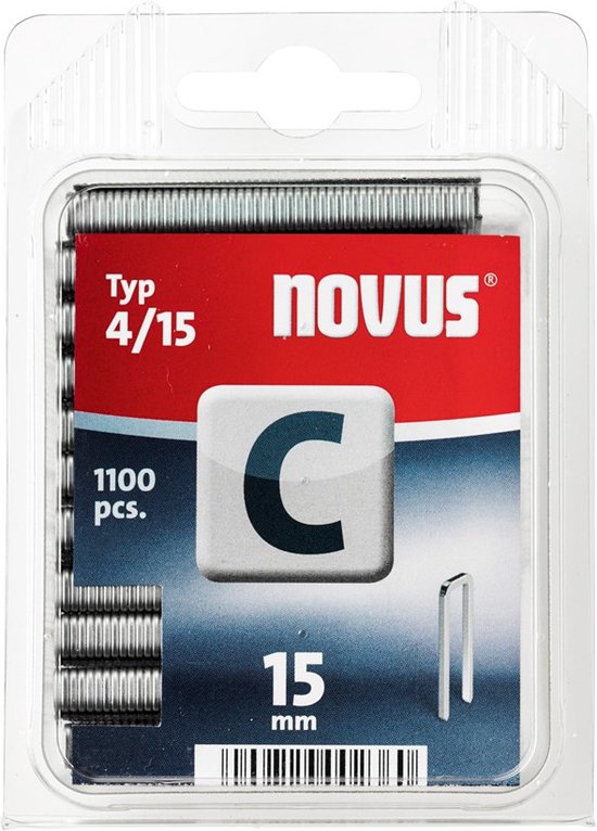 Novus - Typ 4/15 C-15 mm Staples (Pack of 1100) /Stationery | bol