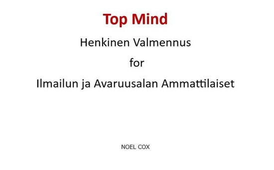 Top Mind Henkinen Valmennus for Ilmailun ja Avaruusalan Ammattilaiset ...