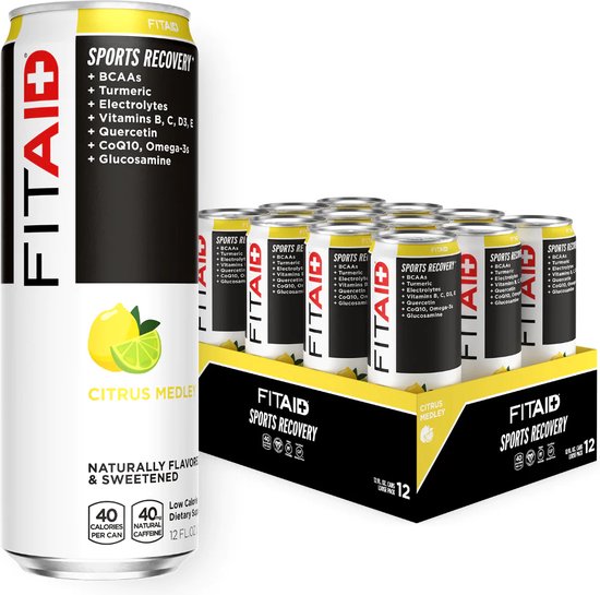 LIFEAID - FITAID - Recover - 355ML - Citrus Smaak - 12 Blikken | bol