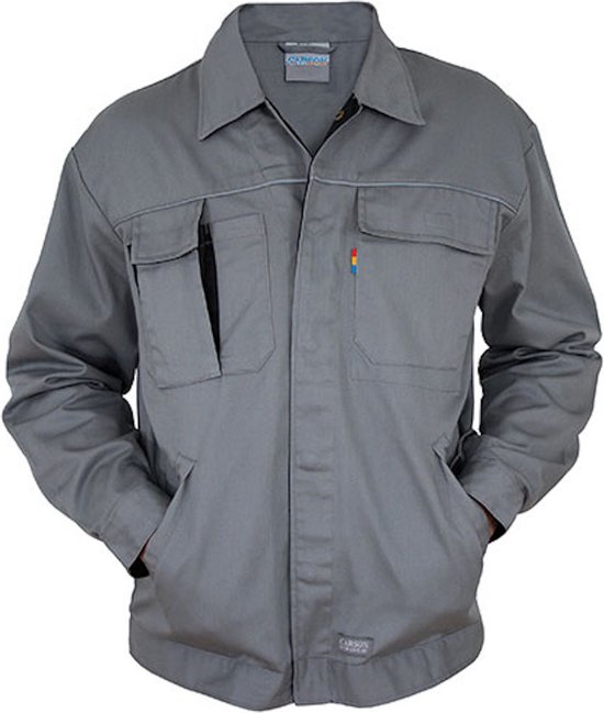 Carson Workwear 'Contrast' Jacket Werkjas Grey - 42 | bol