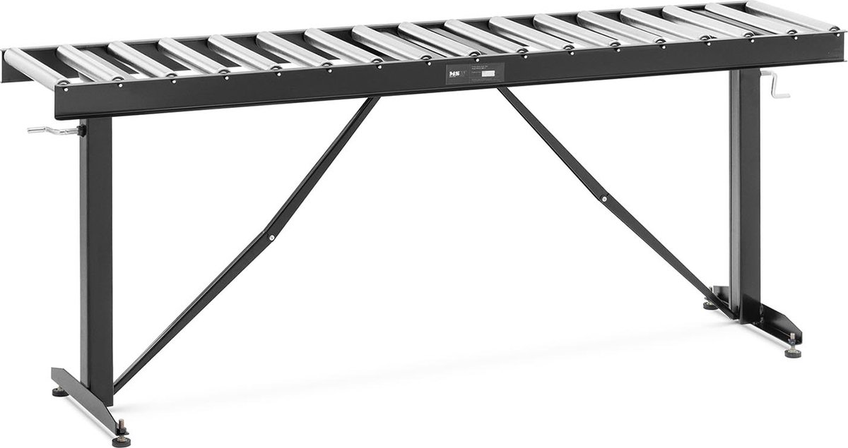 MSW Rollenbaan - 200 kg - 167 x 33 cm - 17 Wielen - in hoogte ...