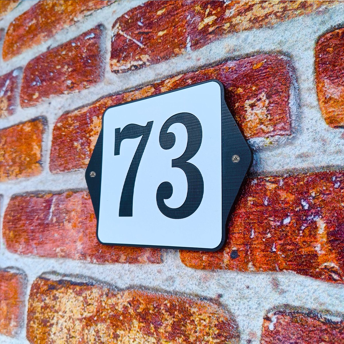 Huisnummerbord Klassiek - Nummer 18 - 14 x 11 cm - incl. bevestiging ...