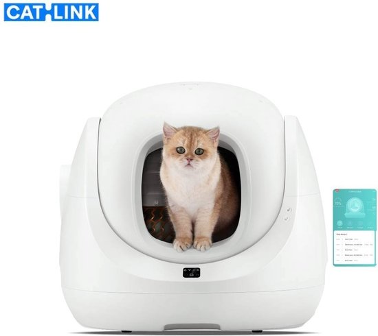 Catlink Scooper SE BayMax - Zelfreinigende kattenbak met Wifi - Compact formaat, groot... | bol.com
