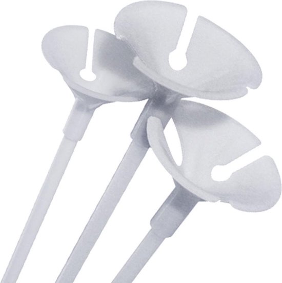 IBBO® - Ballonstaafjes - 20 stuks - Ballon staafjes - met dopje - Wit | bol