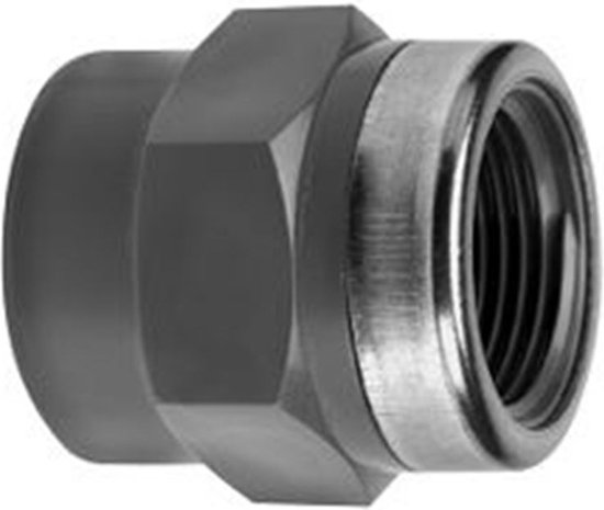 Druk PVC schroefbus - 63mm x 2 + ring - 16 bar | bol