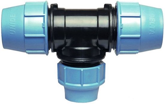 PE verloop T-stuk klemkoppeling, 63 x 32 x 63 | bol