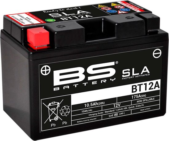 Bs Battery Bt12a Agm-accu Zwart | bol
