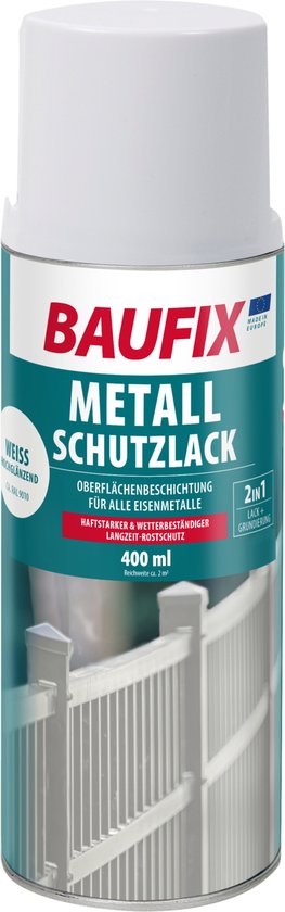 BAUFIX Metaalbeschermende Spuitlak wit 400 ml | bol