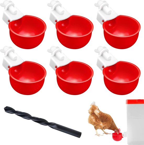Doe-het-zelf kippendrinken, 6 stuks kippenwaterbekers ...