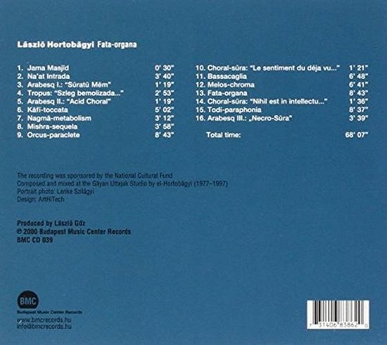 Laszlo Hortobagyi - Fata-Organa (CD), Laszlo Hortobagyi | Muziek | bol