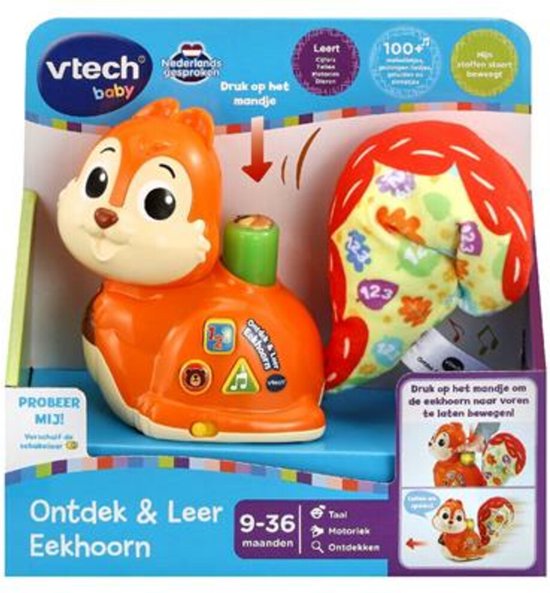 VTech Baby Ontdek & Leer Eekhoorn - Educatief Speelgoed - Cijfers ...