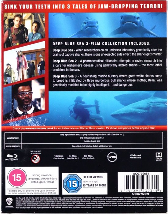 Deep Blue Sea: 3-film Collection (Blu-ray), Various, Various | Dvd's | bol