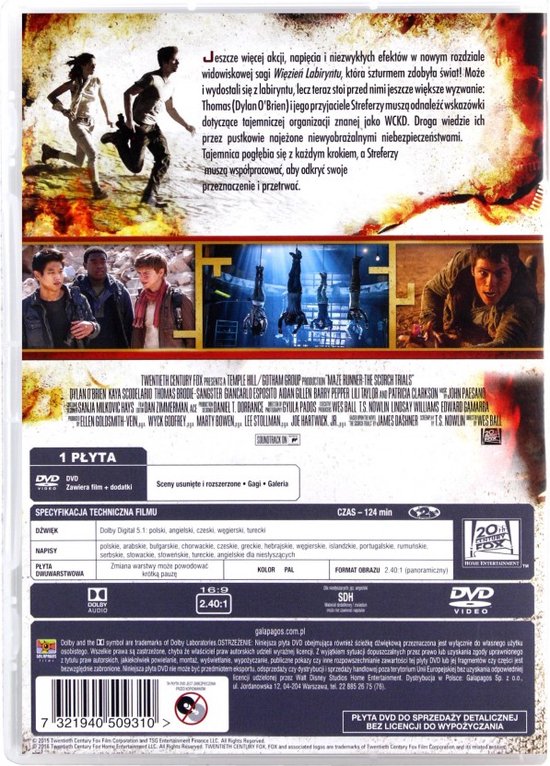 Maze Runner: The Scorch Trials [DVD] (Dvd), Jeremy Becerra | Dvd's | bol