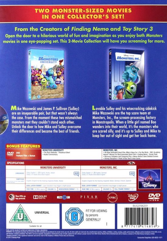 Monsters Inc./university (Dvd), John Goodman | Dvd's | bol