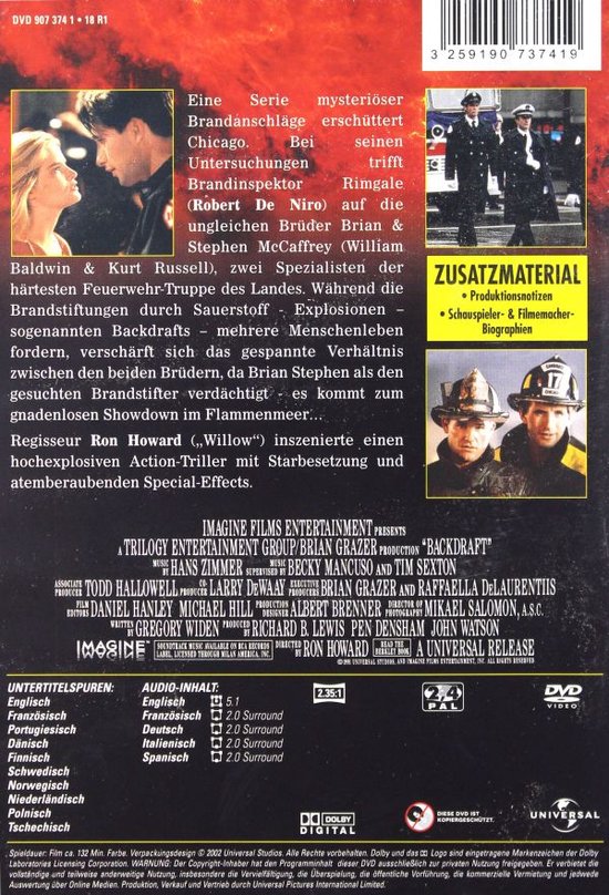 Backdraft [DVD] (Dvd), Donald Sutherland | Dvd's | bol