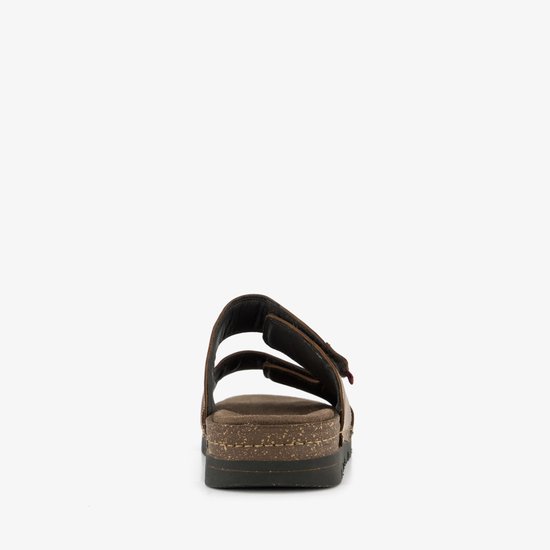 Van Beers leren heren slippers bruin - Maat 46 | bol