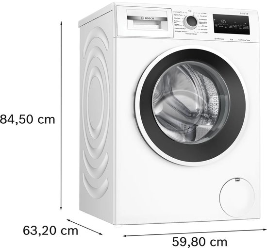 BOSCH WAN2823PFR Wasmachine 9 kg A Franse display | bol