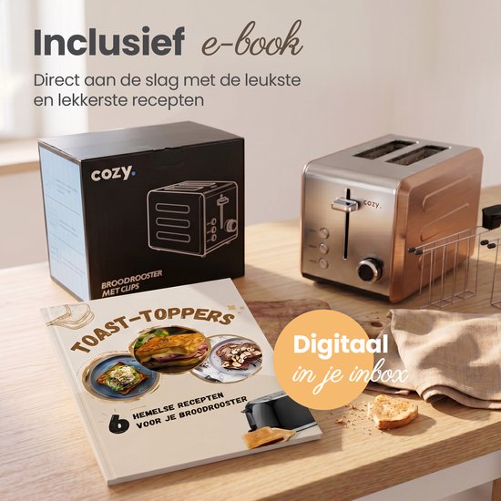 cozy.® Metalen Broodrooster met Tostiklemmen - Tosti Apparaat 815W ...