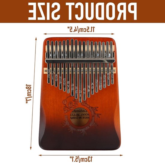 Professionele Kalimba met 17 Toetsen, Draagbare Mbira Duimpiano met Tas ...
