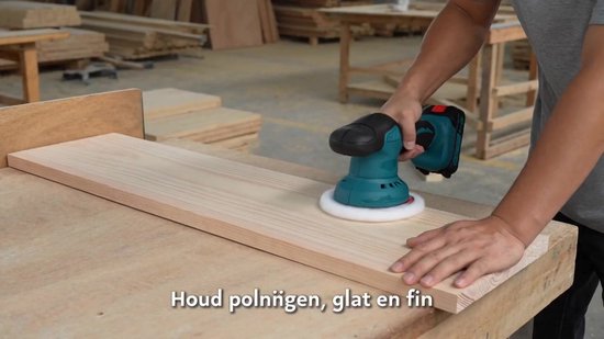 Draadloze Polijstmachine 21V – 6 Snelheden & Display – 2 Accu's ...