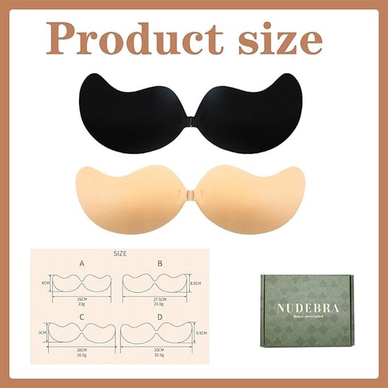 2 paar zelfklevende push-up bh's, zelfklevende bh's geschikt voor dames ...