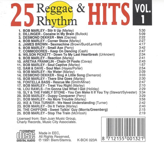 25 Reggae & Rhythm Hits, Various | Muziek | bol