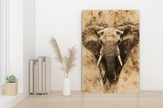 Olifant Poster - Dieren Posters - Sepia - Wilde Dier - Safari - Afrika ...