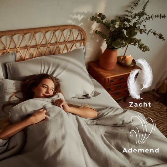 HUSH Living Dekbedovertrek - 100% katoen - 144TC - soepel en ademend ...