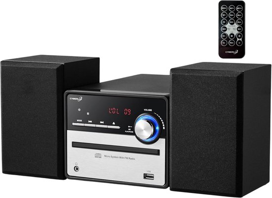 Retro Mini Hifi-set – CD/CD-R/CD-RW/MP3 – FM-radio – USB – LED-display ...