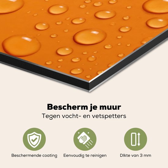Spatscherm keuken 90x60 cm - Kookplaat achterwand Water - Druppels ...