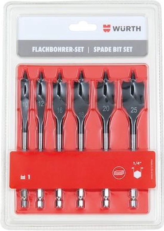 Wurth Spiraal Speedboor assortiment 6-delig SPEEDBOOR-ASS-(D10-25MM ...