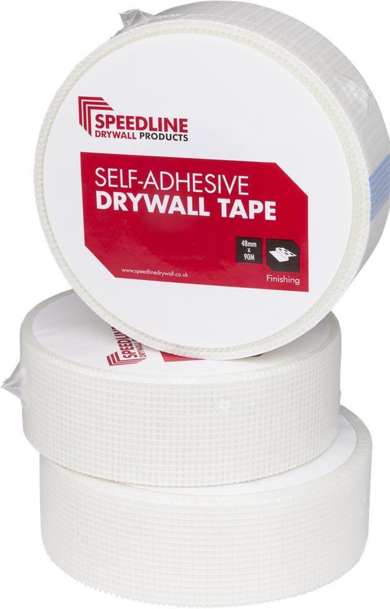 Speedline Drywall Tape - Gaasband -Self Adhesive - 48mm - 90 meter | bol