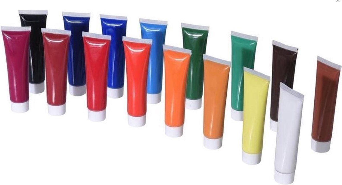 Acrylverf tubes in 16 kleuren 36 ml - Hobby/knutselmateriaal ...