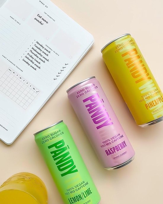 Pandy Energy Drink Lemon/Mint - Energiedranken - (24 x 330ml) | bol