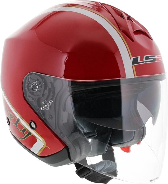 LS2 OF552 Freeway - jethelm motorhelm - Monte Carlo rood wit M | bol.com