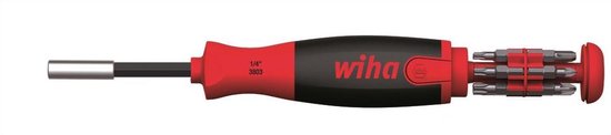 Wiha Schroevendraaier met bitmagazijn LiftUp 25 magnetisch assorti met 12 bits | bol