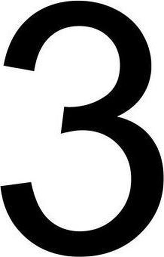 ADR cijfer 3 sticker | bol.com