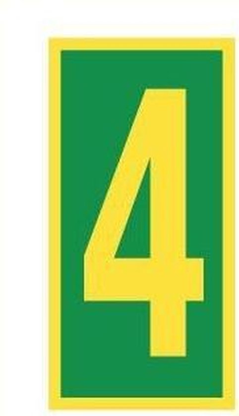 Imo number 4 sticker langnaschijnend 75 x 150 mm | bol