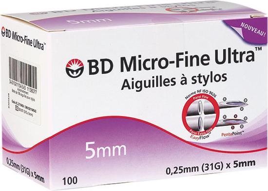 BD Mirco-Fine Ultra™ pennaald 0.25mm (31G) x 5mm | bol
