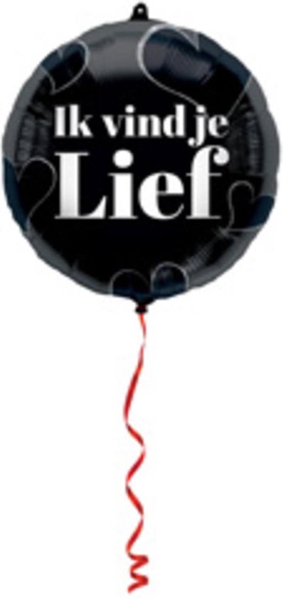 Folat Folieballon 'ik Vind Je Lief' 45 Cm Zwart/wit | bol