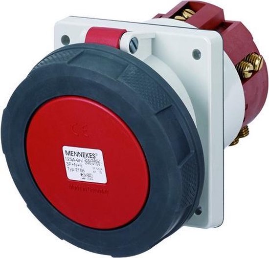 Mennekes cee-cont ds, aanbouw CEEform rd, kunststof, rood, IEC-str st ...