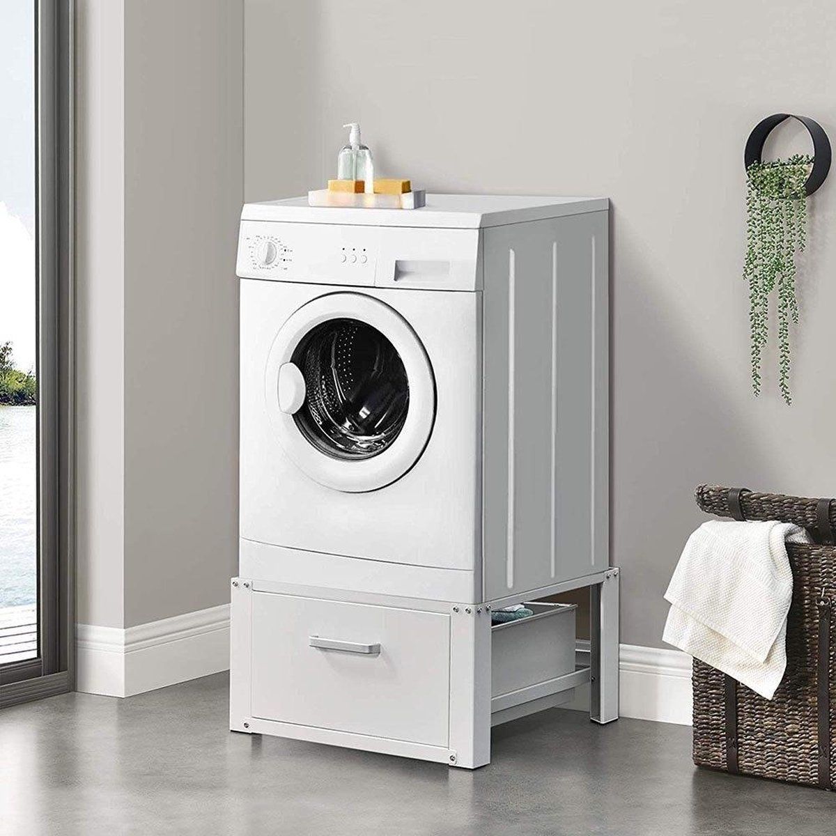 Wasmachine rek met lades - Wasmachine rek - Verhoger - standaard | bol.com