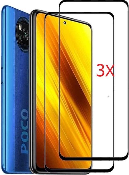 Xiaomi Poco X3 Screen Protector | 3 pack | Bescherm glas | Full cover ...