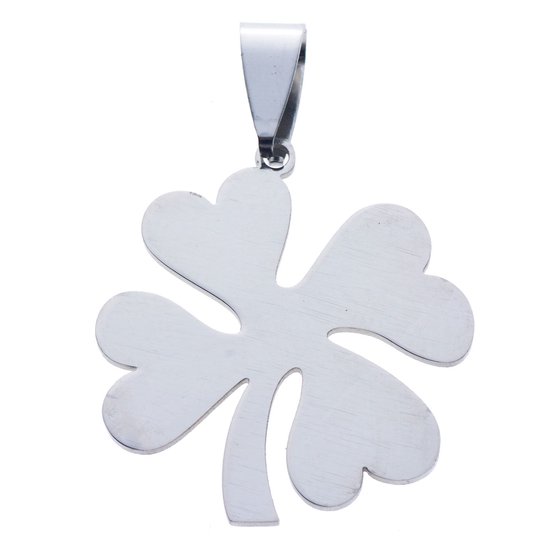 Melady Hanger Dames Ketting Zilverkleurig Metaal Klavertje vier Bedel ...