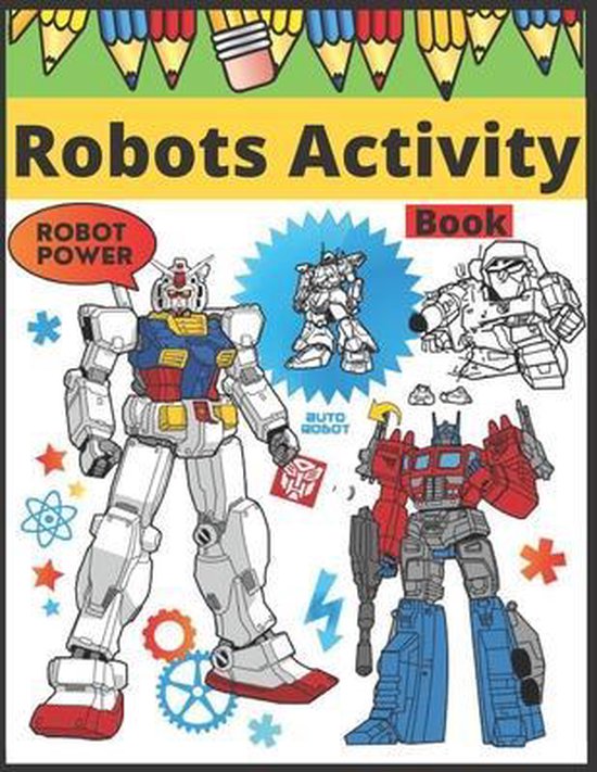 Robots Activity Book Robot Power: Coloring Solar System - Spaceship ...