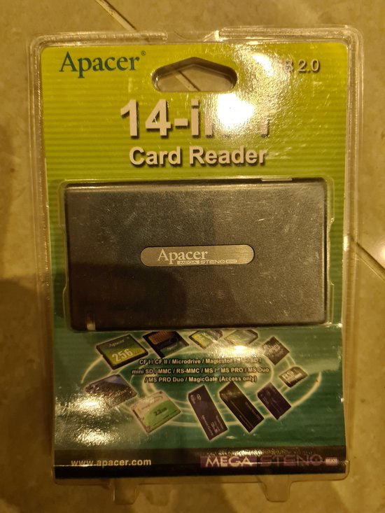 Apacer 14 in 1 Card Reader Usb 2.0 | bol