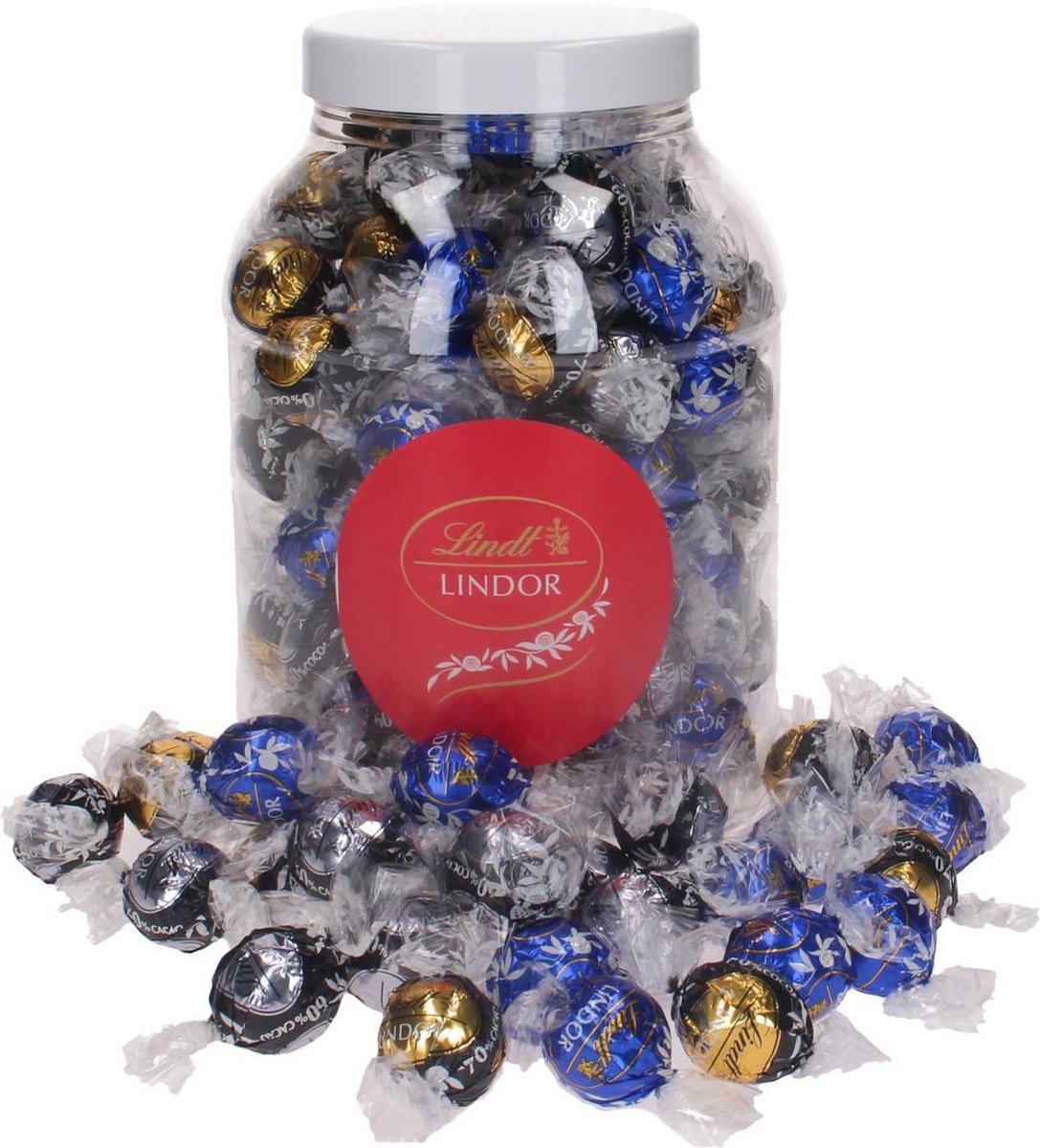 Lindt Lindor assortiment pure chocolade ballen ca 1200g | bol.com