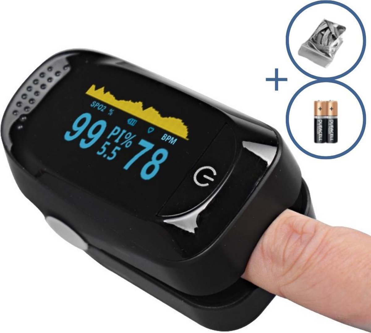 Medfam Saturatiemeter met Hartslagmeter - Saturatiemeter Best Getest ...